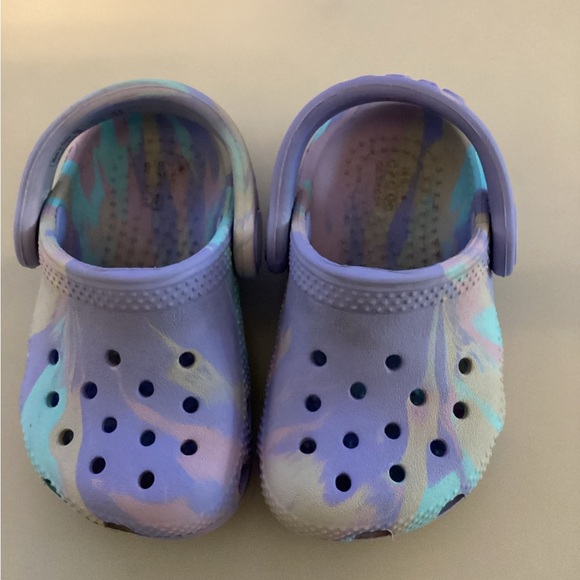 CROCS | Shoes | Crocs Kids Classic Marble Clog 4c Moon Jelly Purple ...